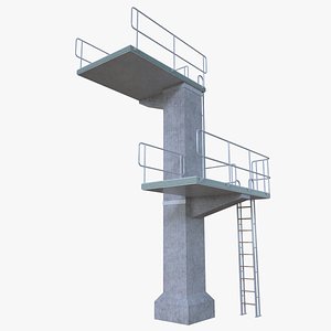 diving exterior interior 3d model