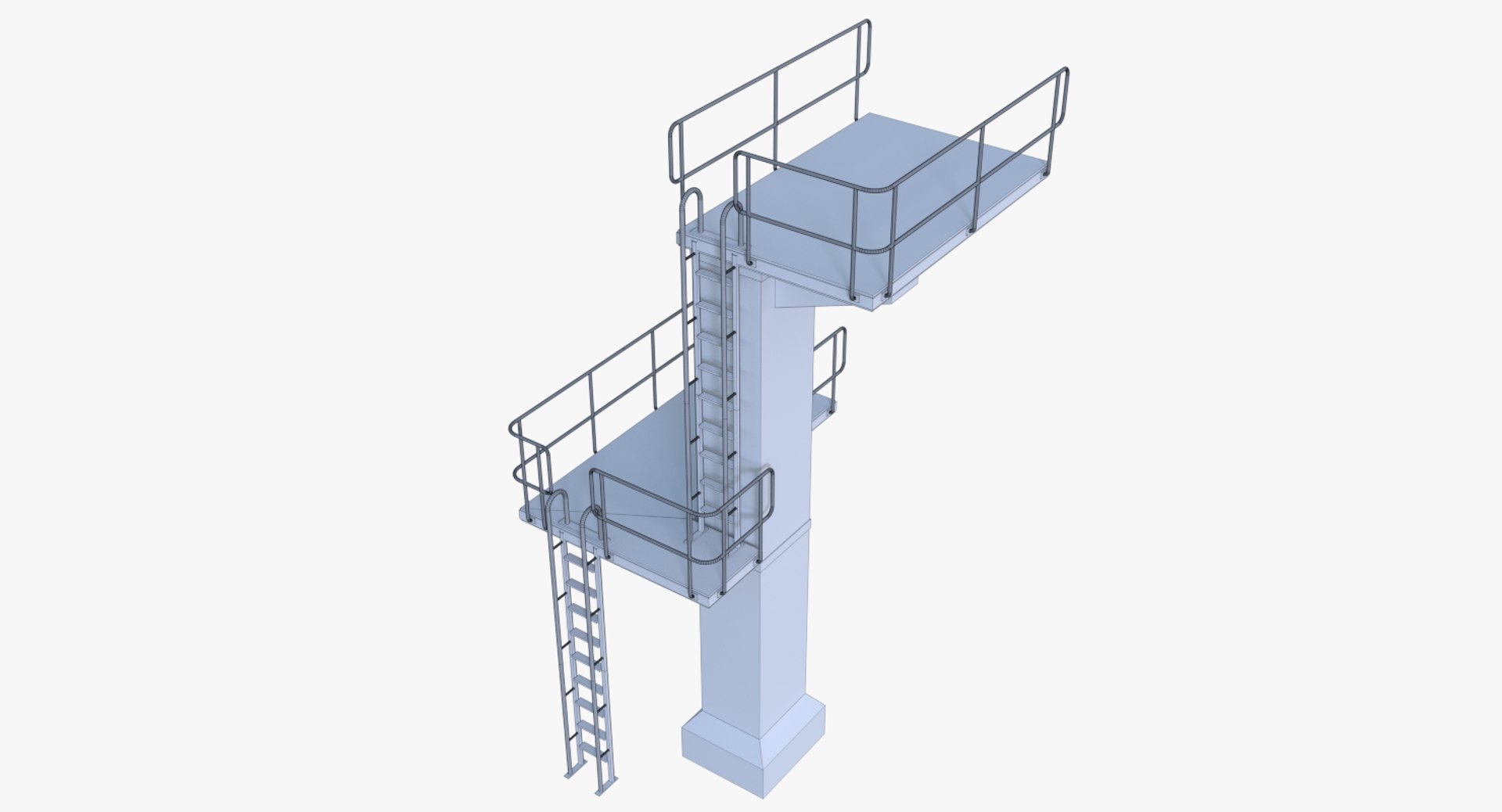 Diving Tower 3d Obj