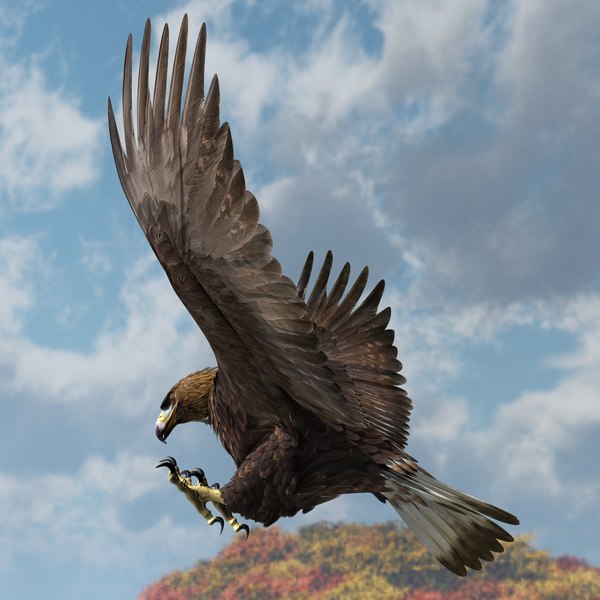 3d model golden eagle