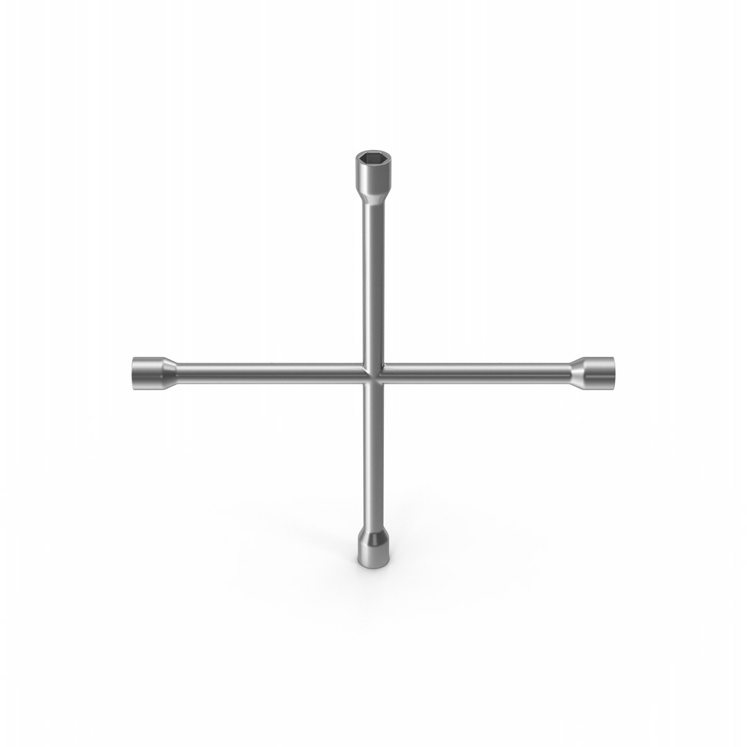 3D Wheel Cross Wrench - TurboSquid 1981993