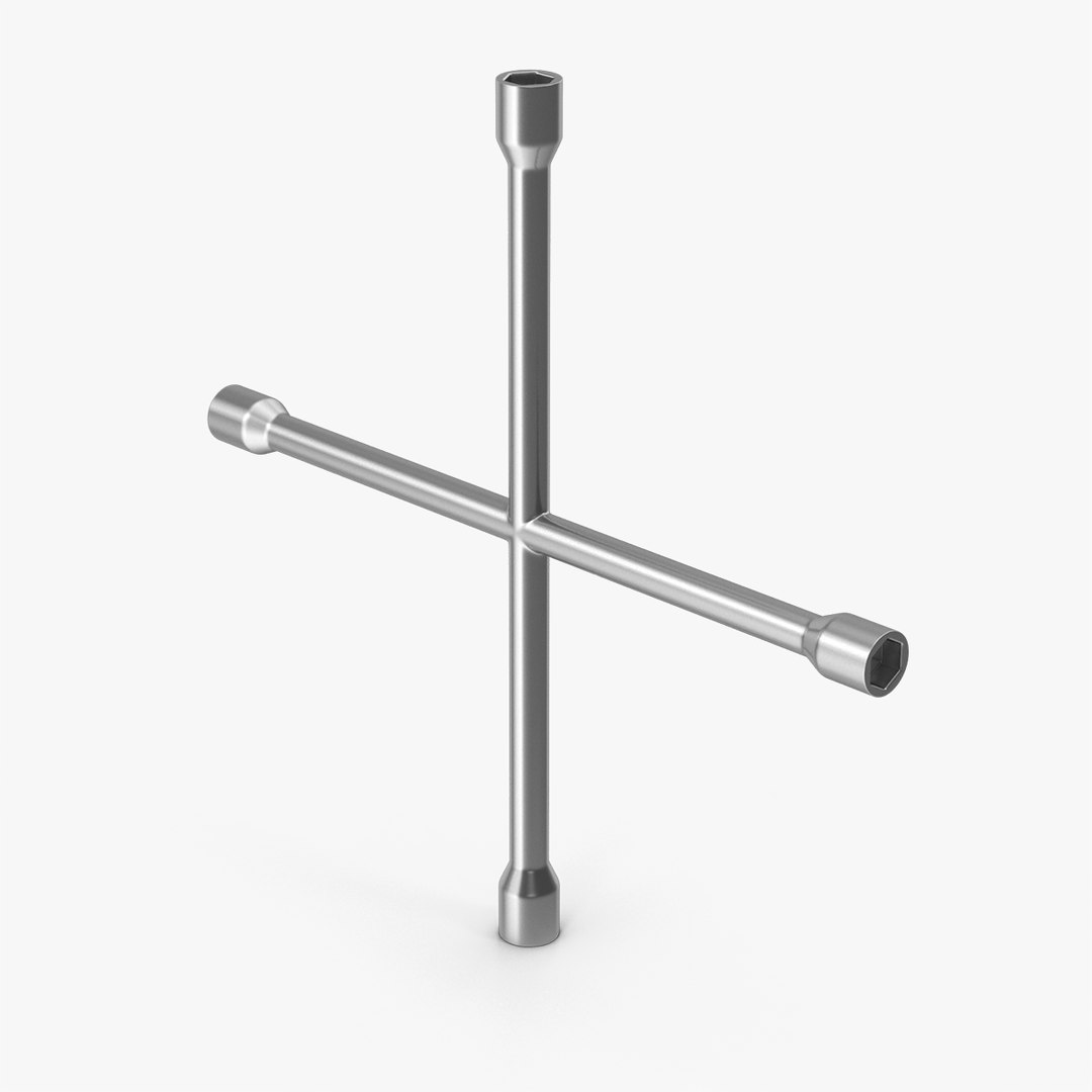 3D Wheel Cross Wrench - TurboSquid 1981993