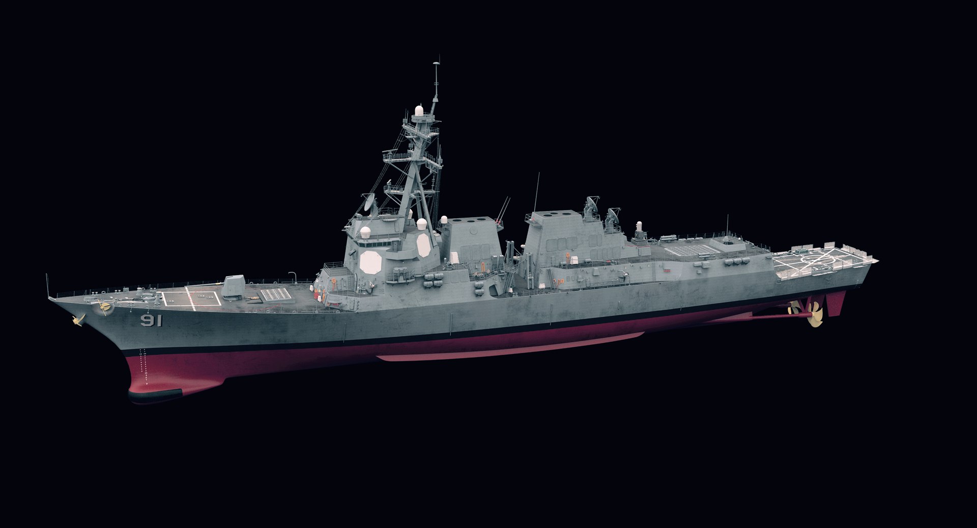 uss pinckney 3d model