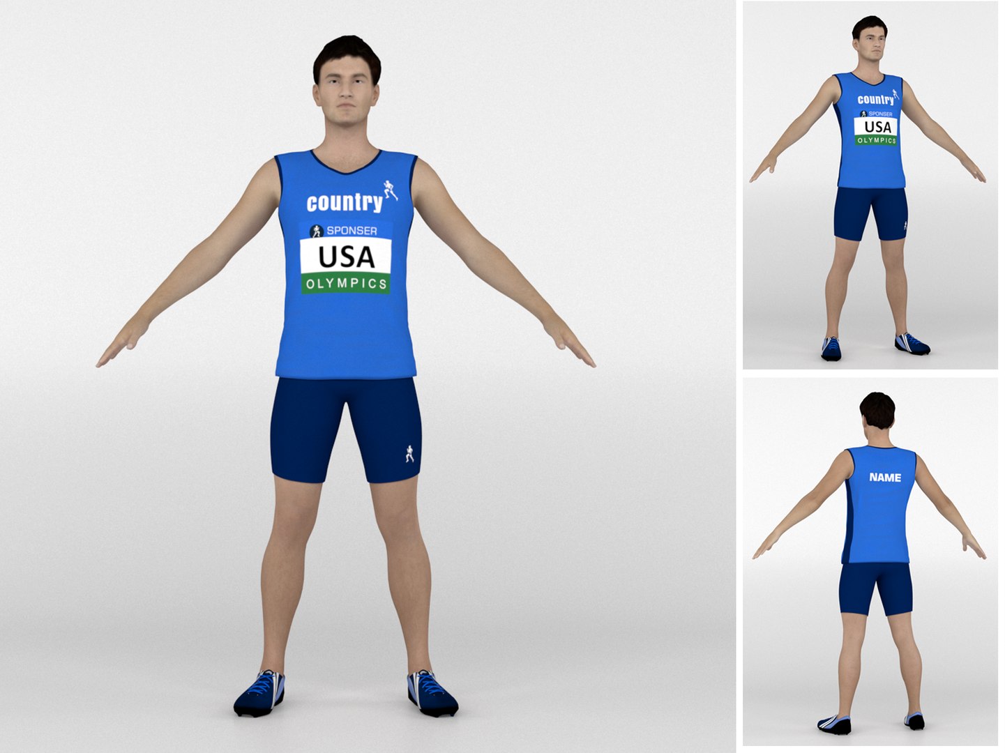 Athlete Runner 07 3D Model - TurboSquid 1746731