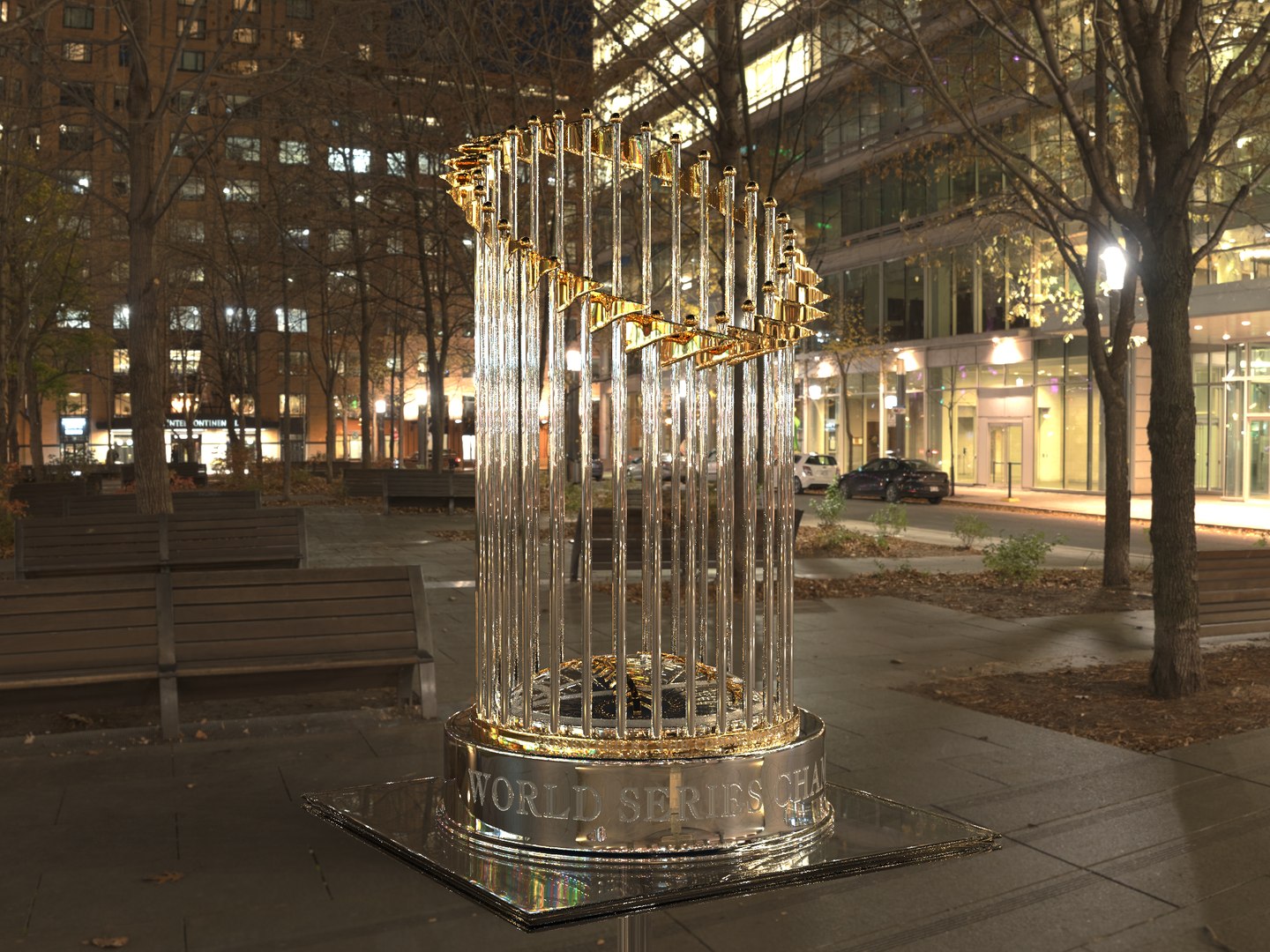 3D Model MLB Baseball World Series Champions Trophy Award - TurboSquid ...