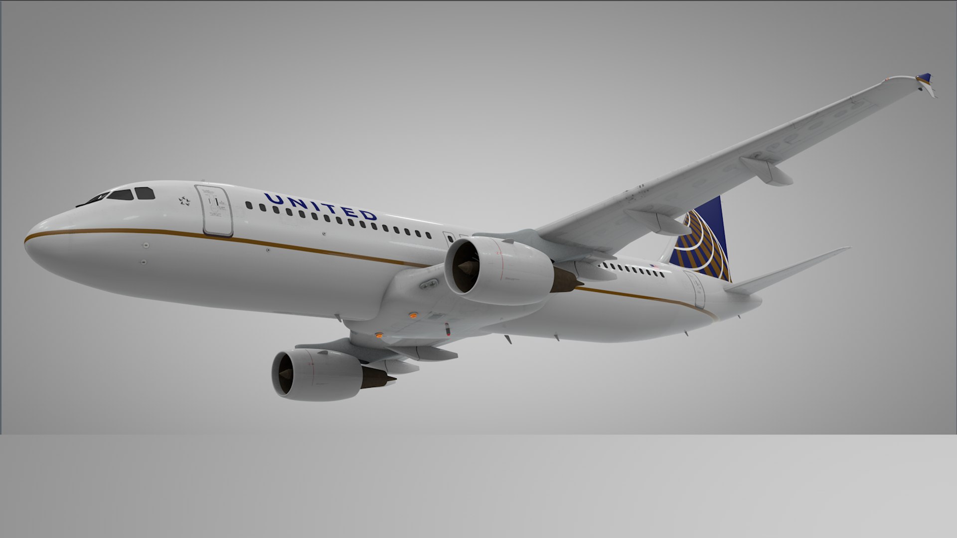 3D united airlines airbus a320 - TurboSquid 1486525