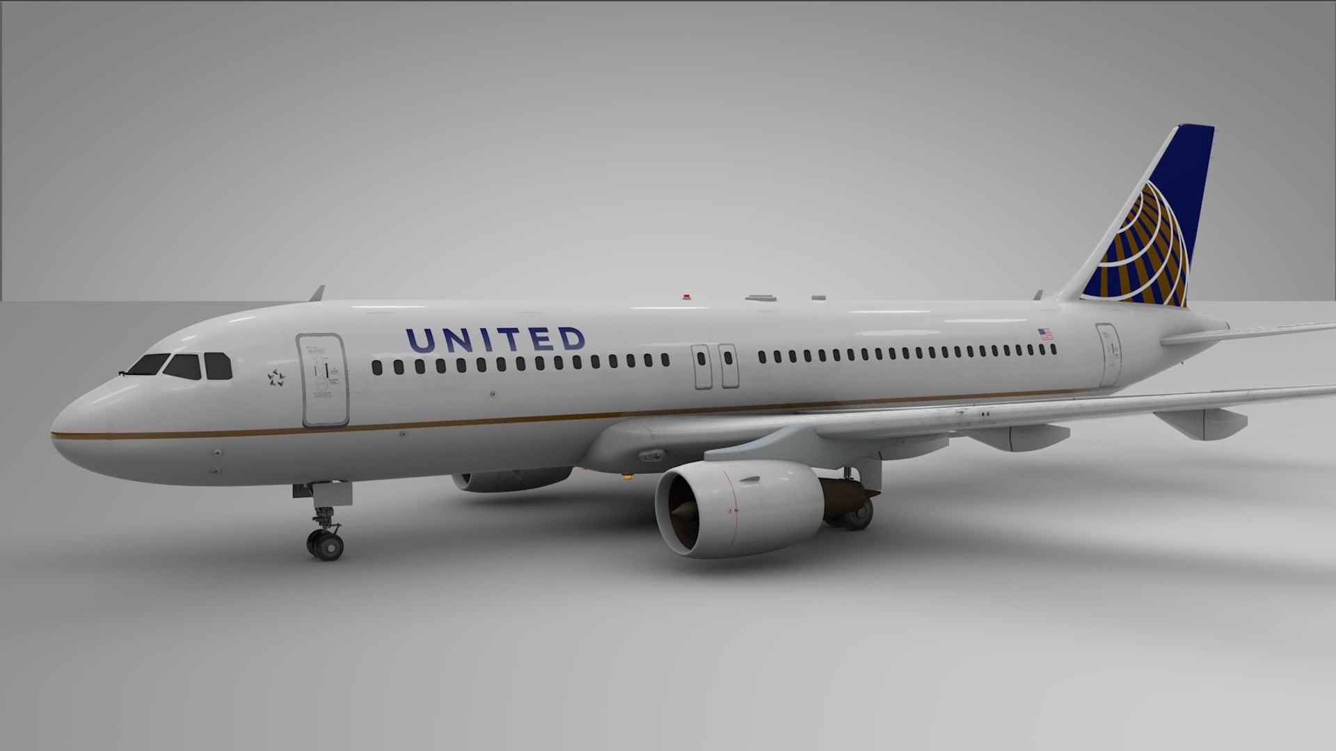 3D united airlines airbus a320 - TurboSquid 1486525
