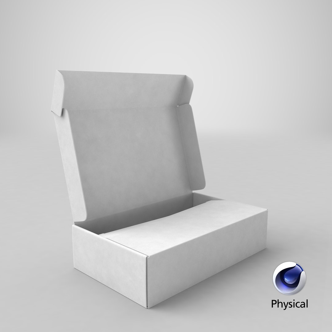 White cardboard box model - TurboSquid 1353693