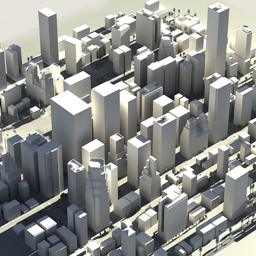 Real Time City Street 3d Model