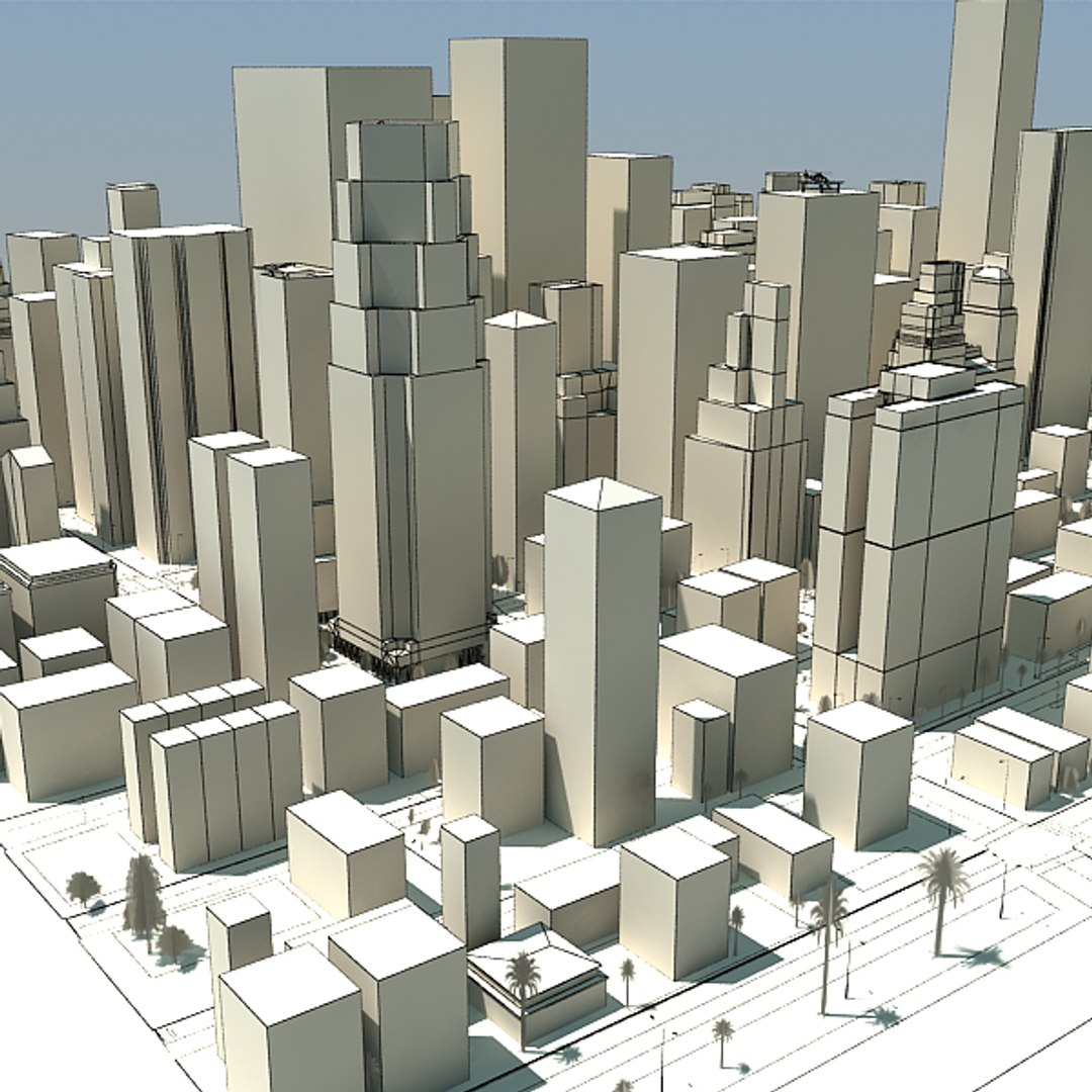 Real Time City Street 3d Model