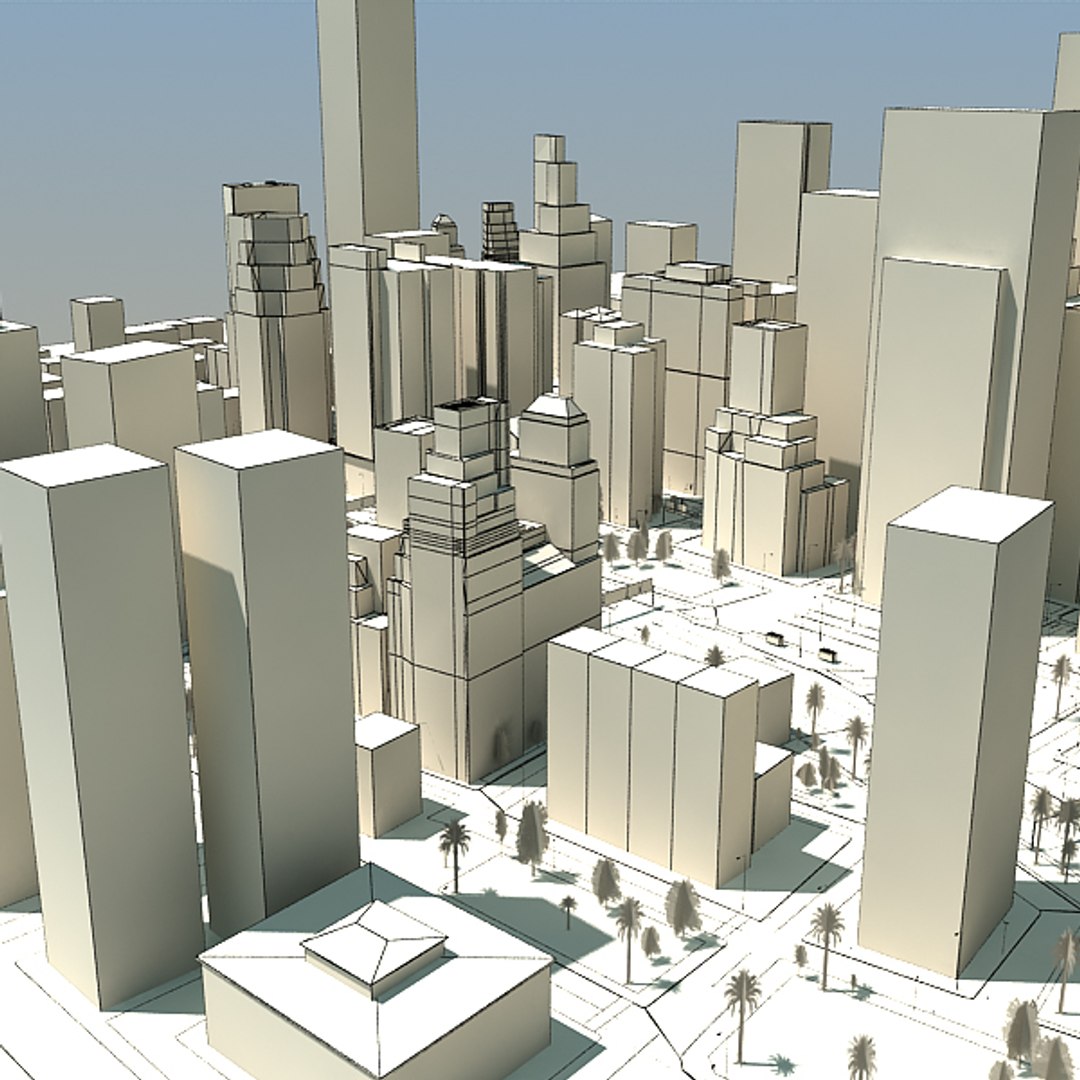 Real Time City Street 3d Model