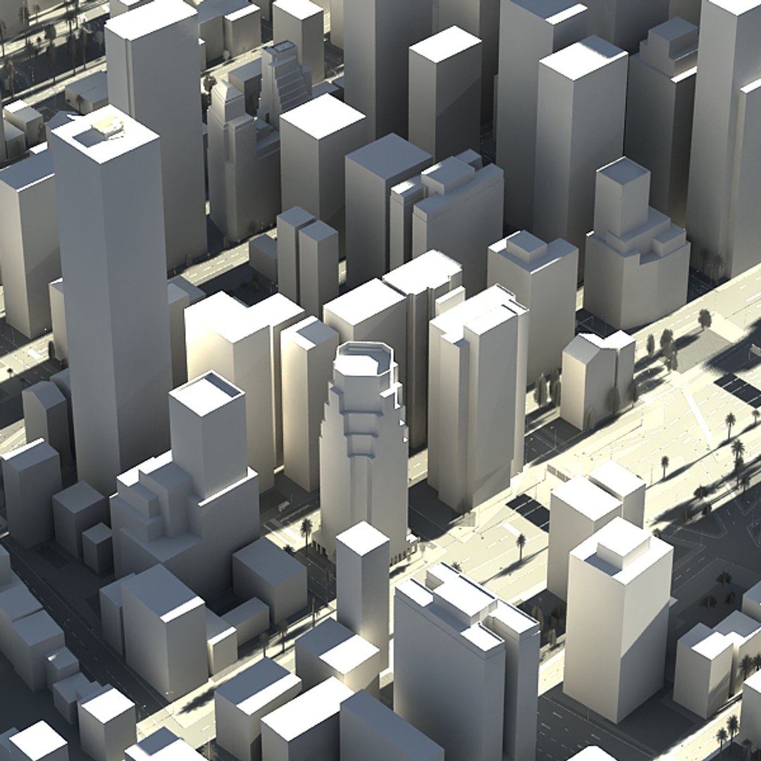 Real Time City Street 3d Model