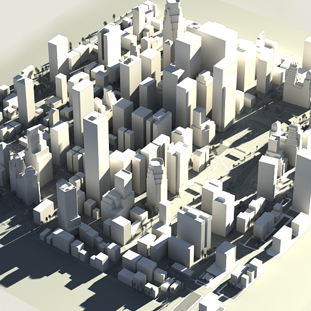 Real Time City Street 3d Model