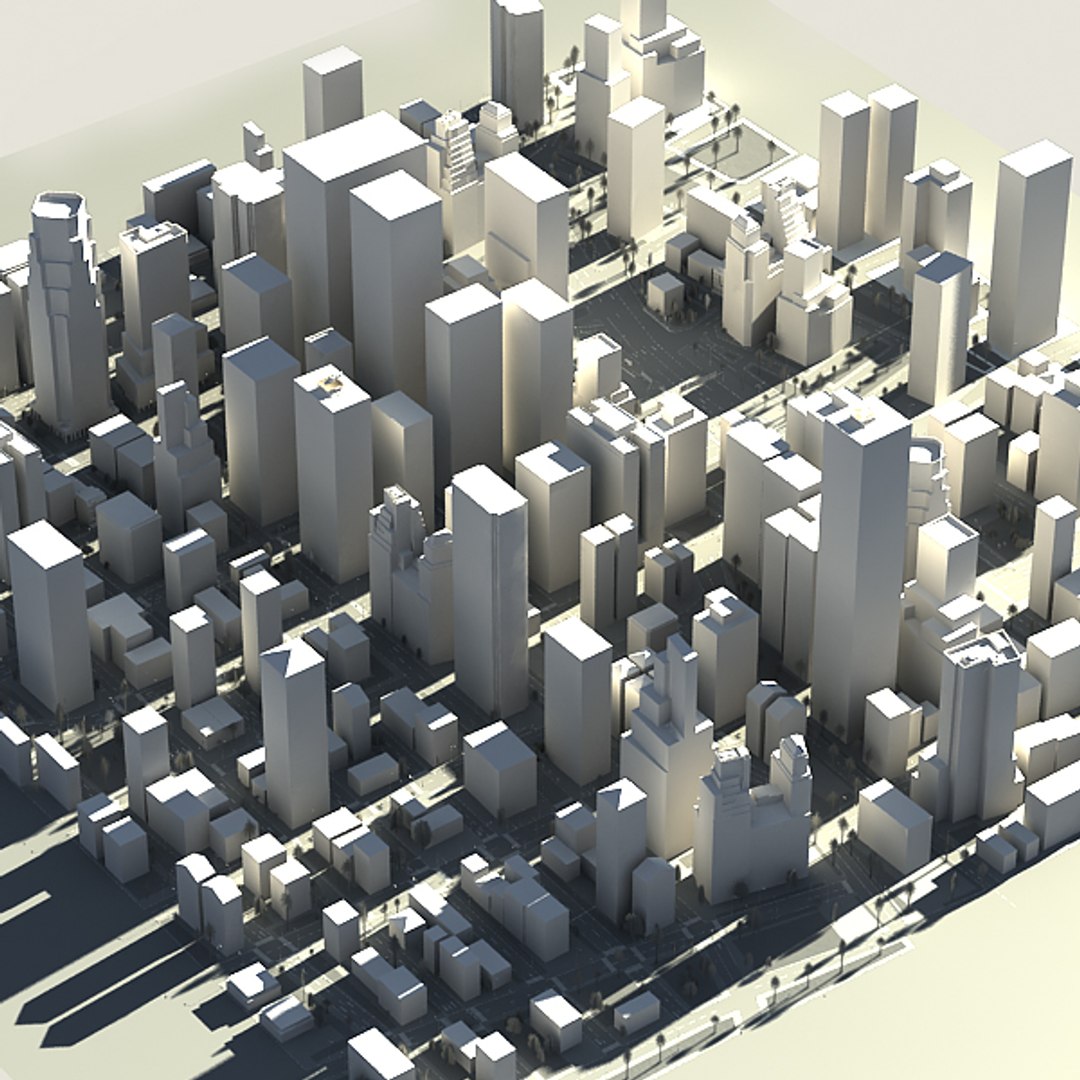 Real Time City Street 3d Model