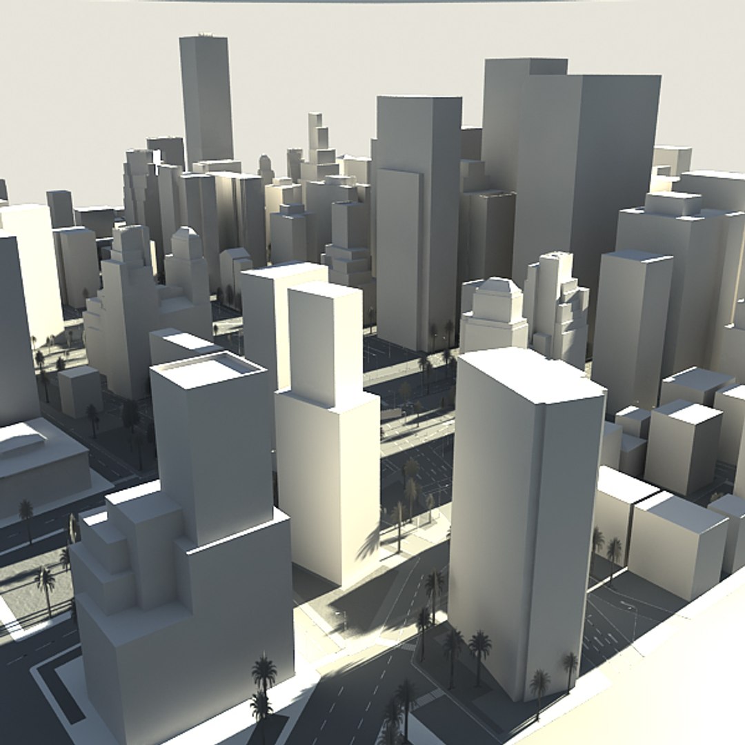 Real Time City Street 3d Model