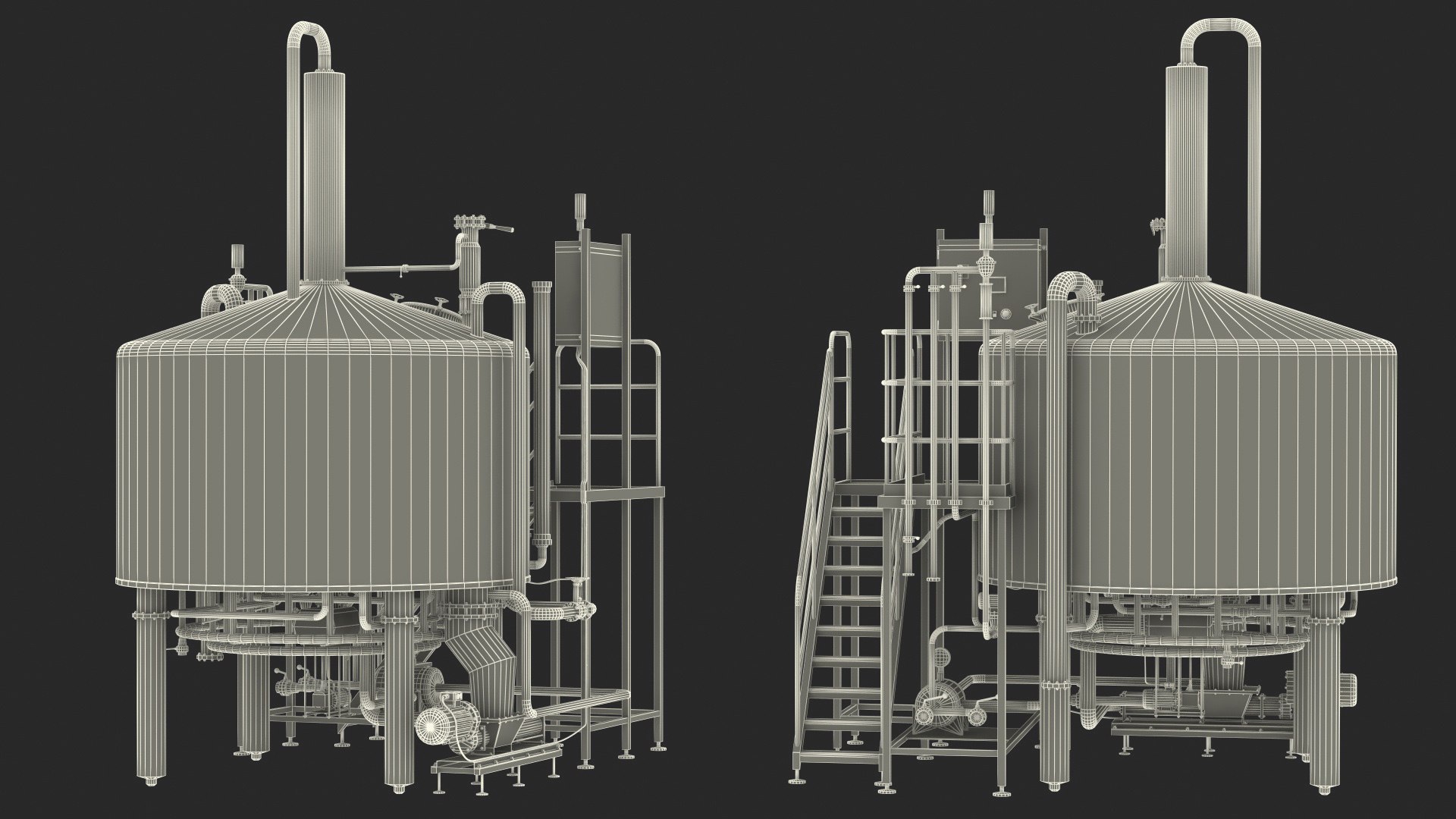 Alcohol production plant 3D model - TurboSquid 1633888