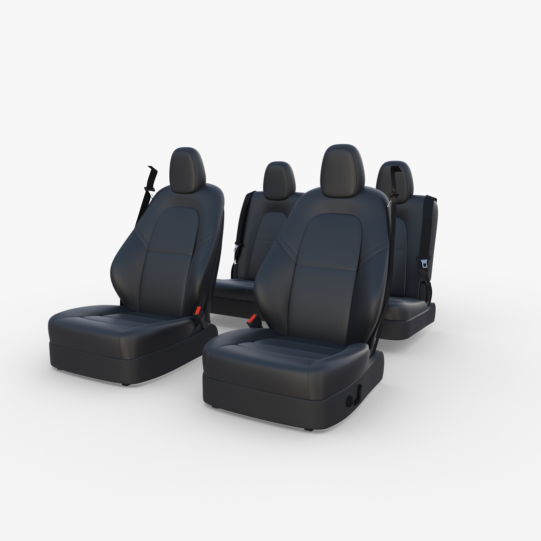 Tesla y seats 3D model - TurboSquid 1634455