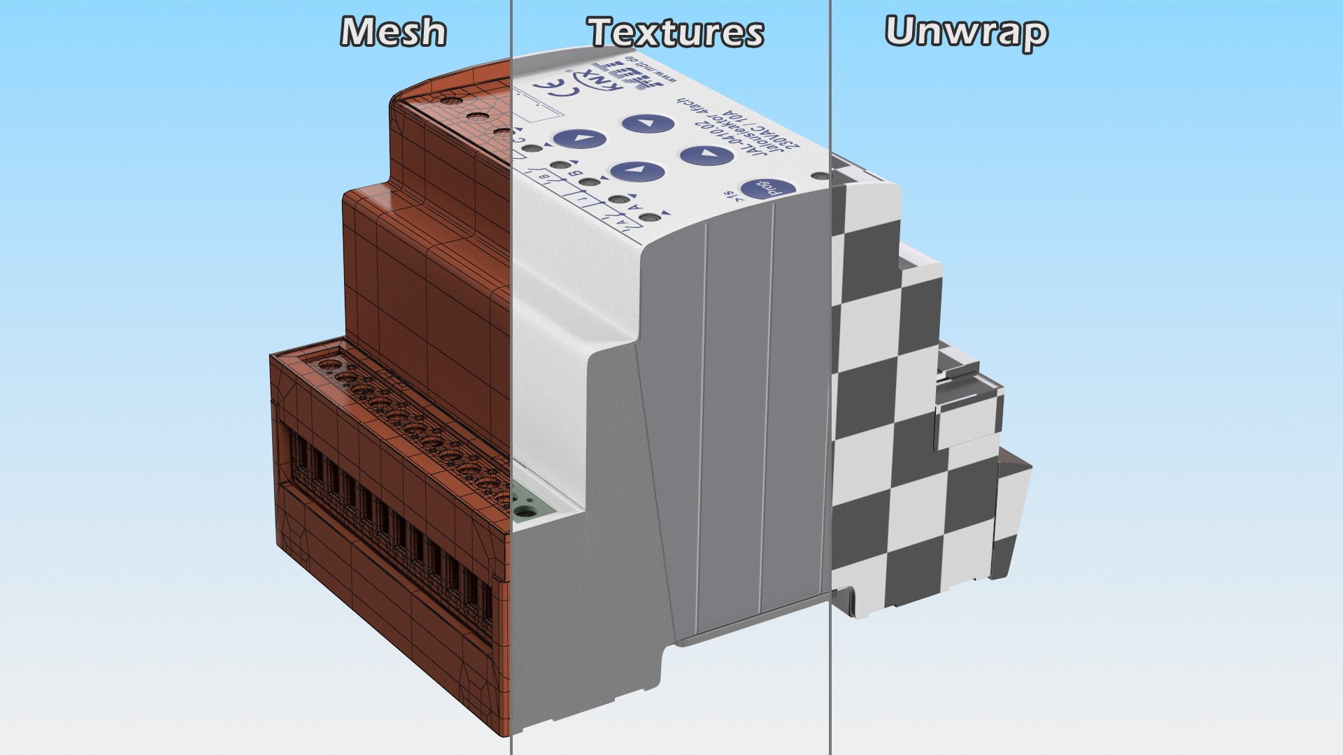 KNX Blind Actuator Four Gang 3D Model - TurboSquid 1892997