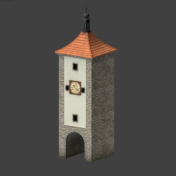 clock tower 3d model