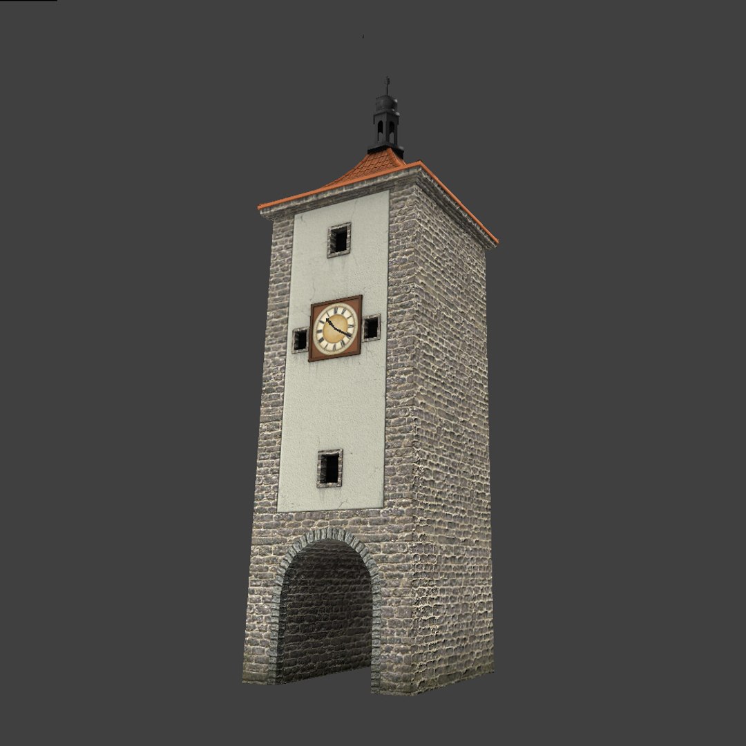 Clock Tower 3d Model