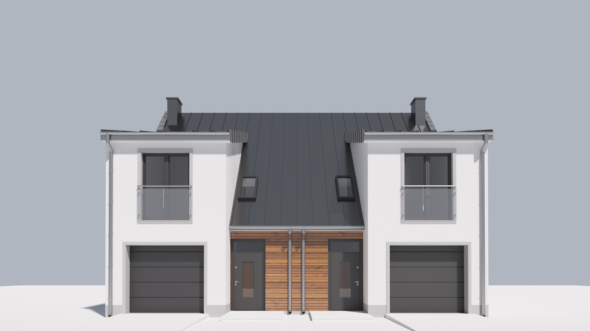 3D Semi Detached House 002 Model - TurboSquid 1847553