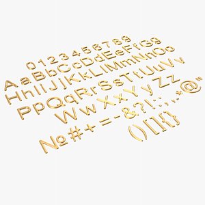 3D Opq Rusty Metal Alphabet Letters - TurboSquid 1454080
