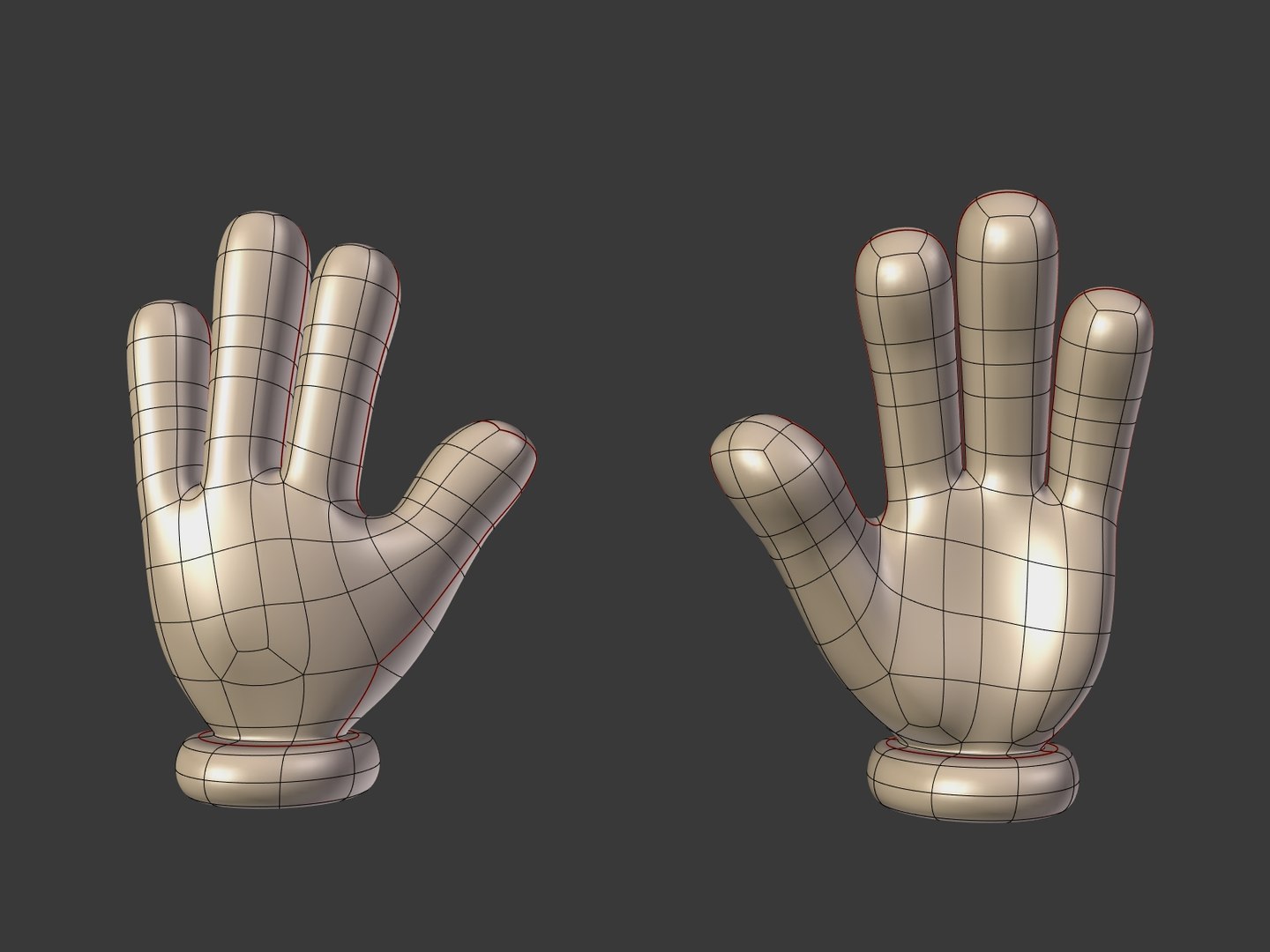 3D Cartoon Hand - TurboSquid 1415339
