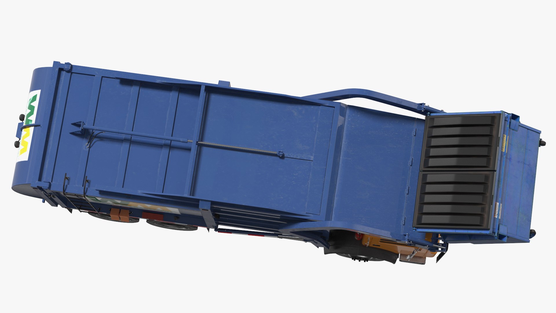Mack Garbage Truck with Dumpster Blue Rigged for Maya model ...