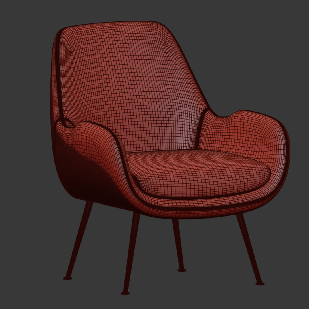 Moby accent chair 3D model - TurboSquid 1547782