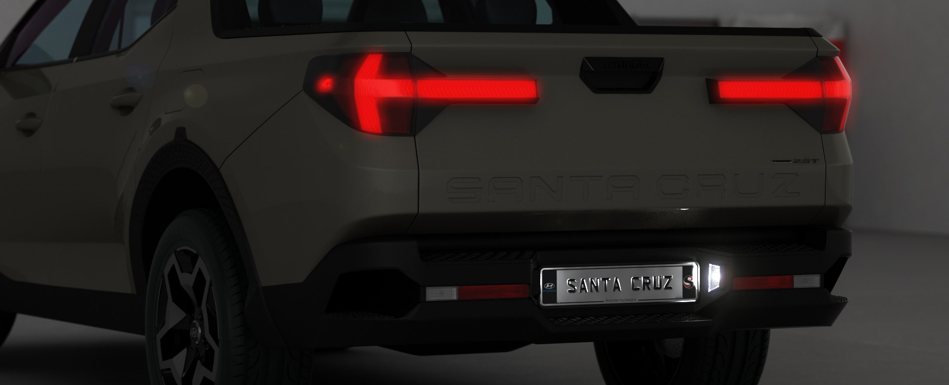 Hyundai Santa Cruz 2022 Low interior and opening trunk 3D model ...