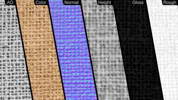 Texture JPEG burlap fabric pbr