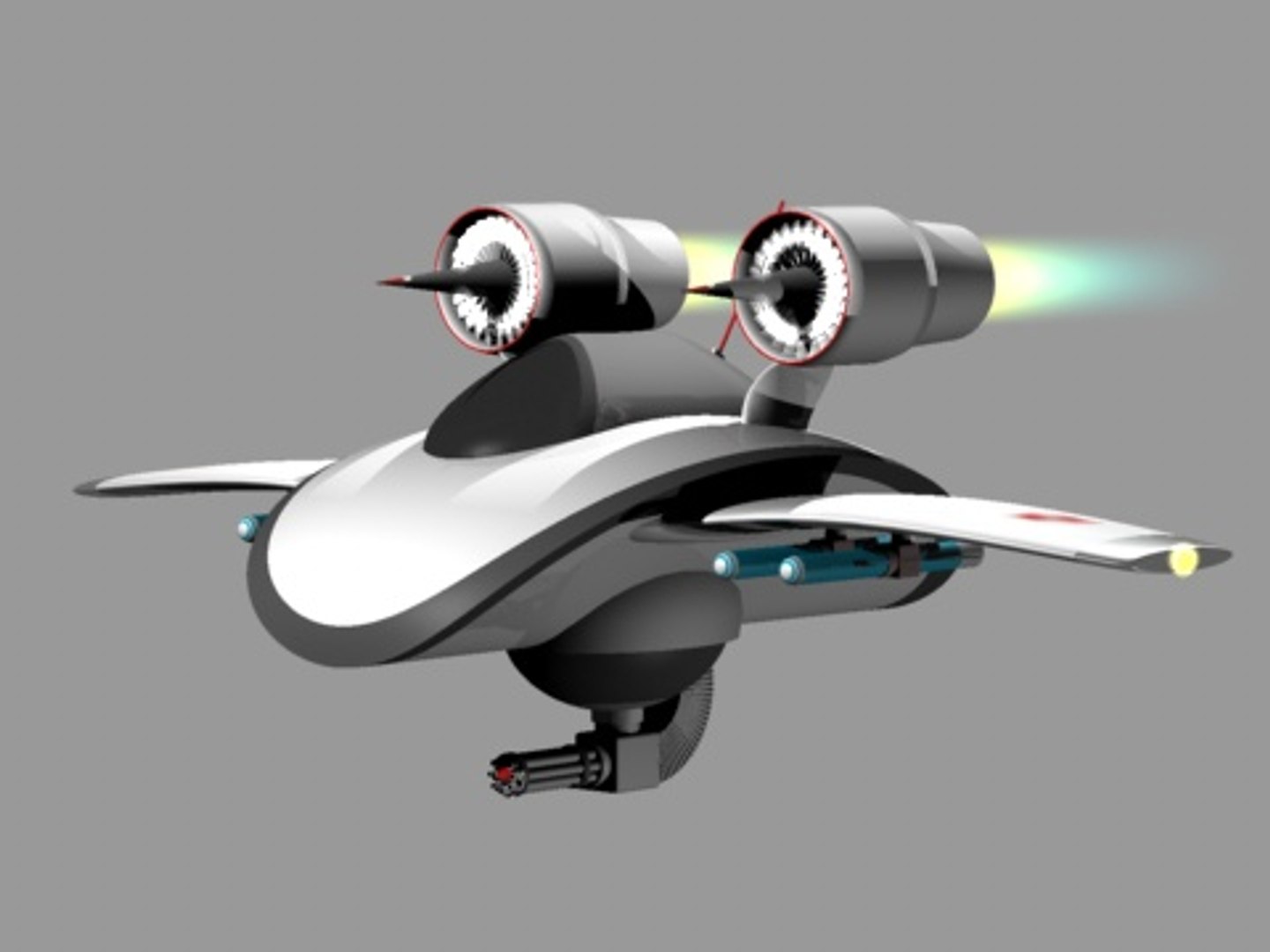 c4d a1 rocket sci-fi ship