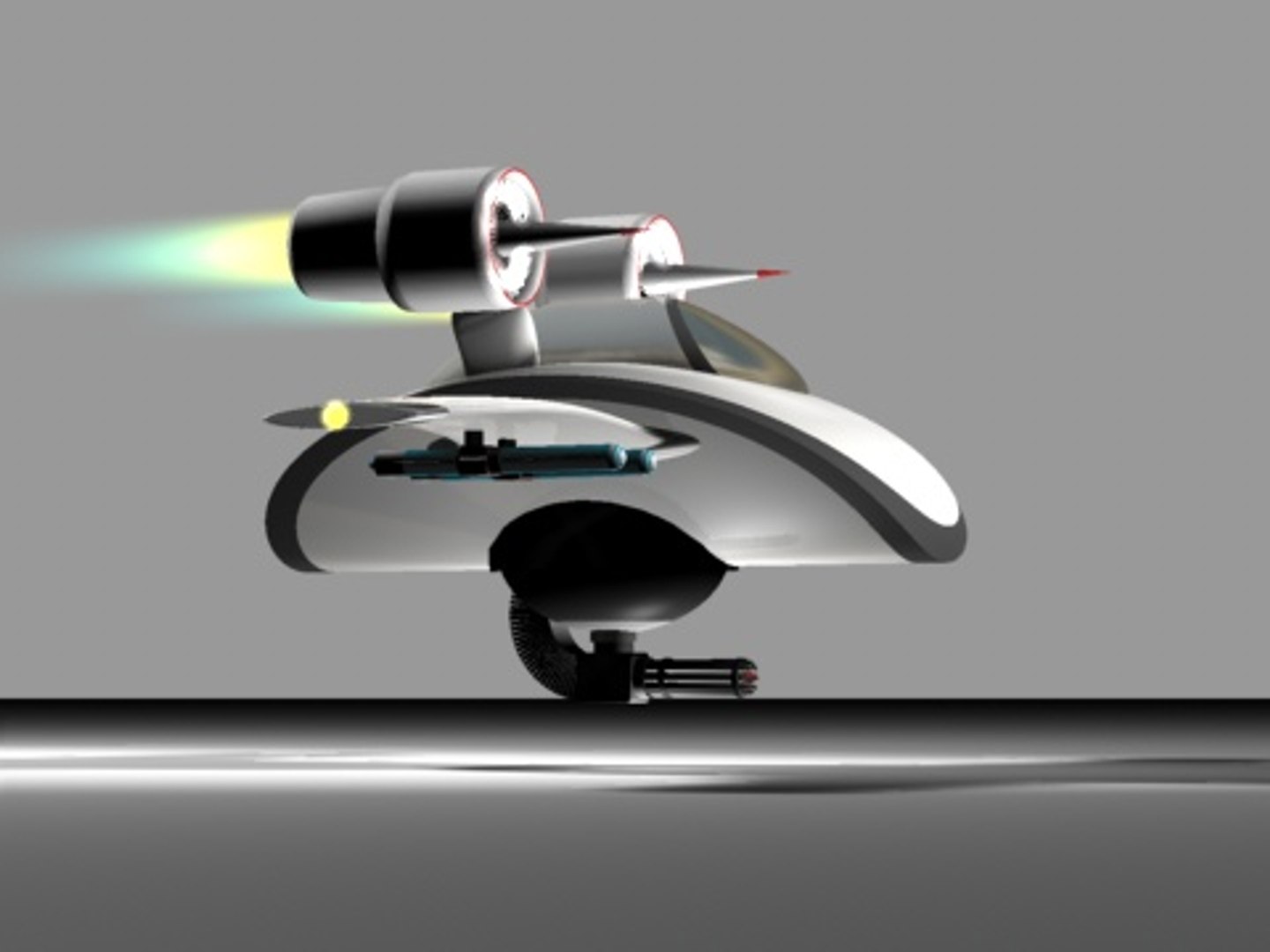 c4d a1 rocket sci-fi ship