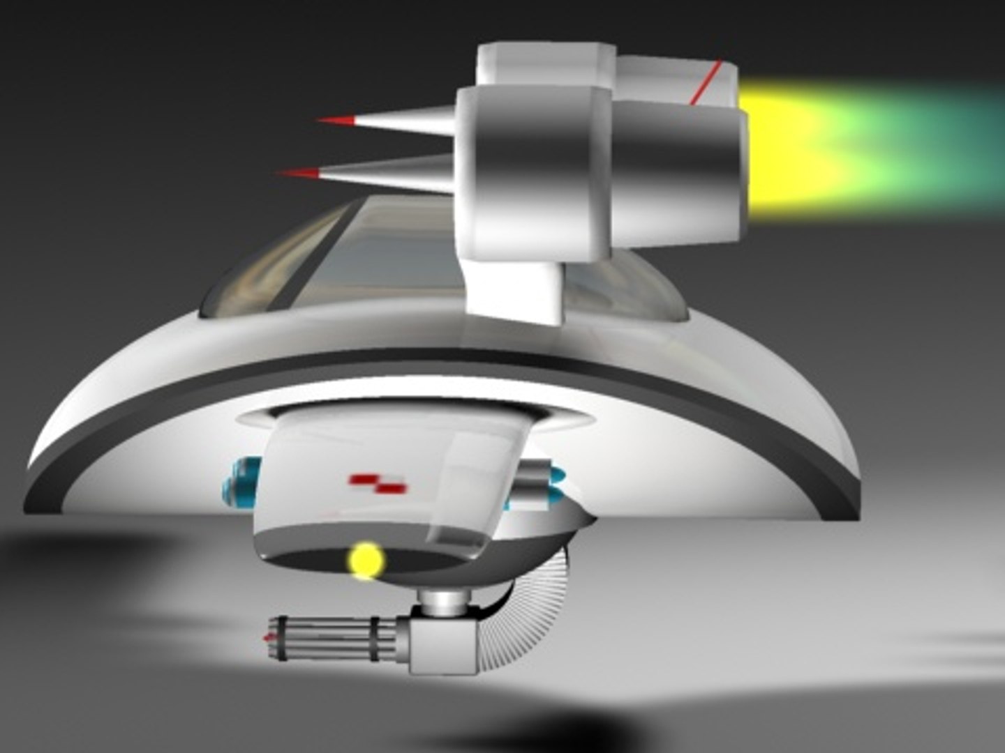 c4d a1 rocket sci-fi ship