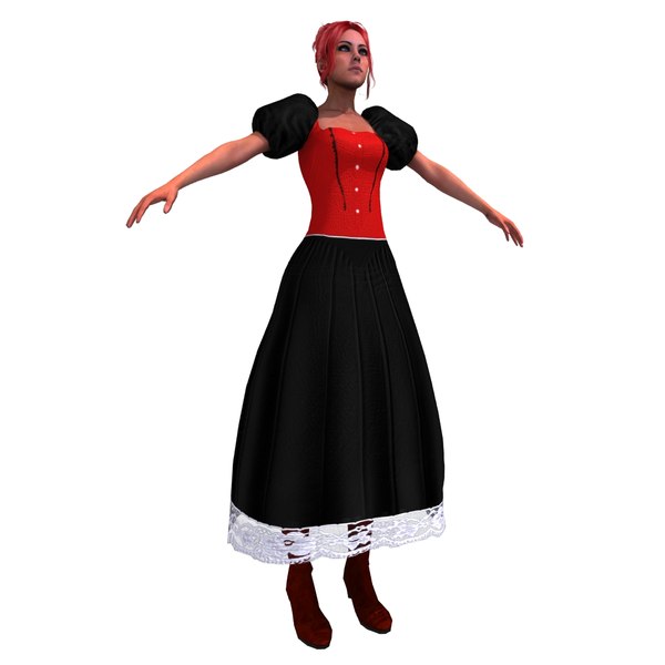 wild west saloon dancer 3d max