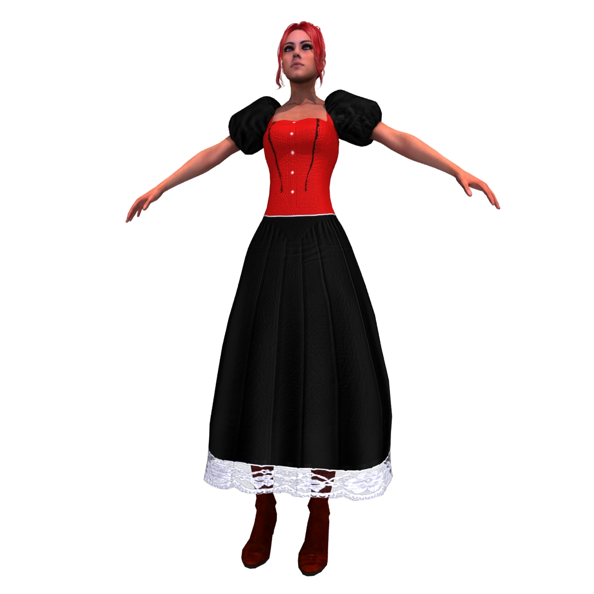 wild west saloon dancer 3d max