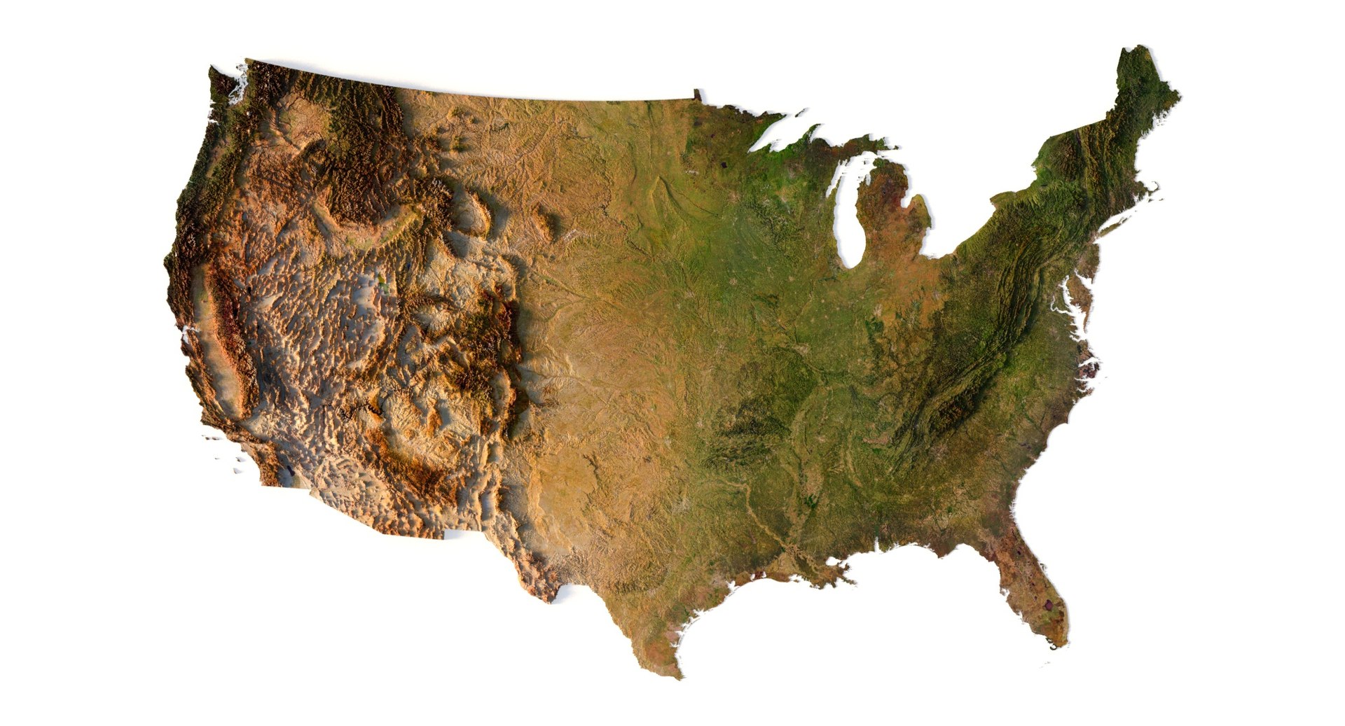 3D United States 3D relief C4D OBJ STL - TurboSquid 1943055