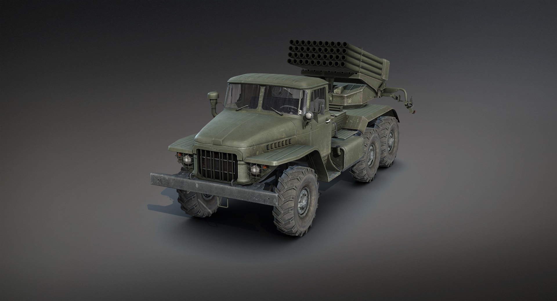 3d Model Low-poly Bm-21 Grad