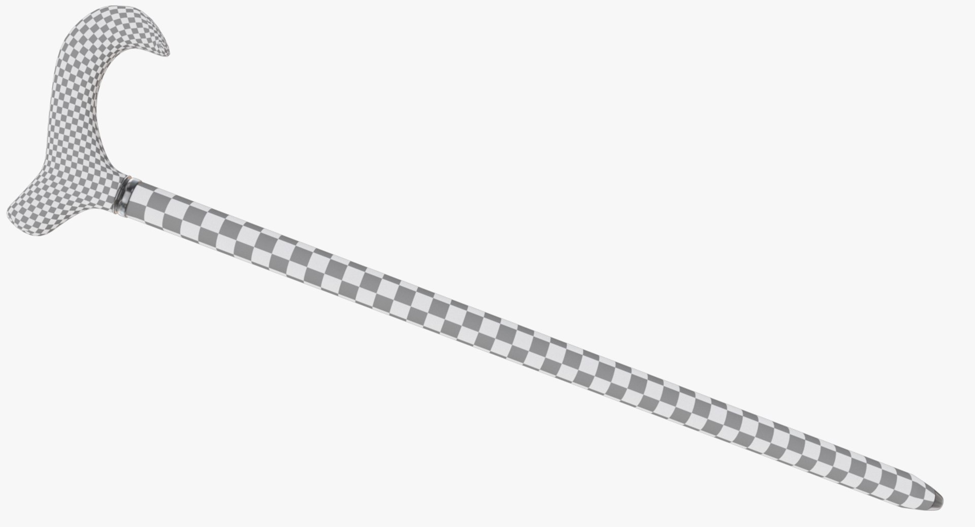 walking stick wood 3d model