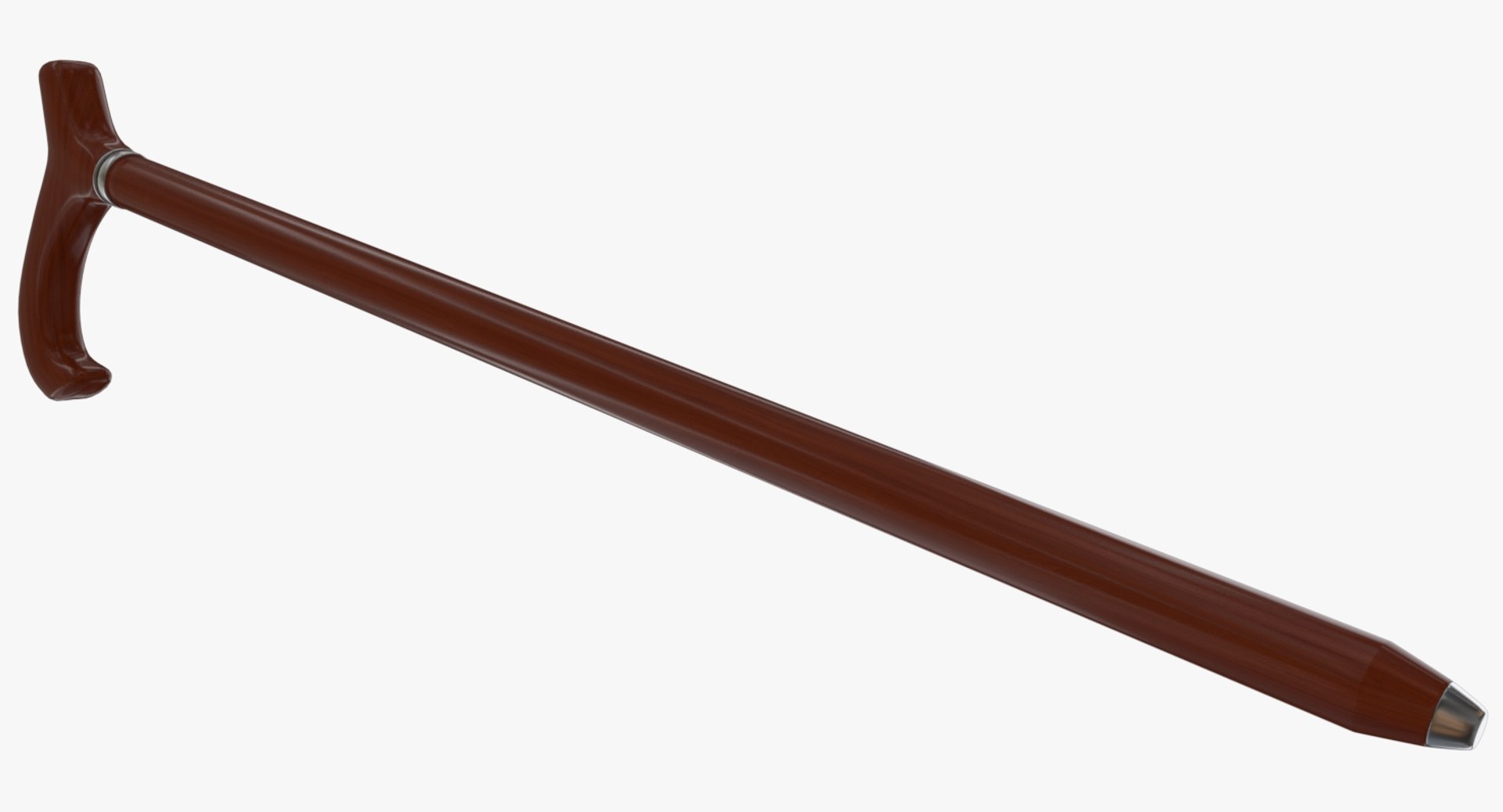 walking stick wood 3d model