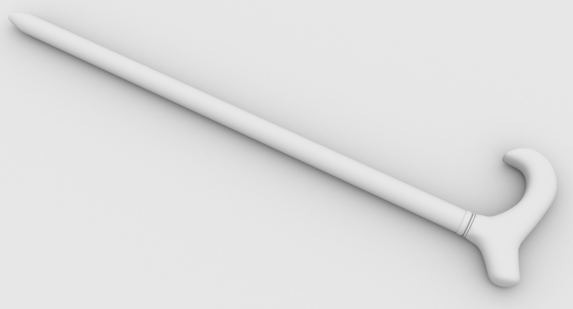 walking stick wood 3d model