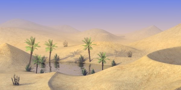 desert landscape 3d model