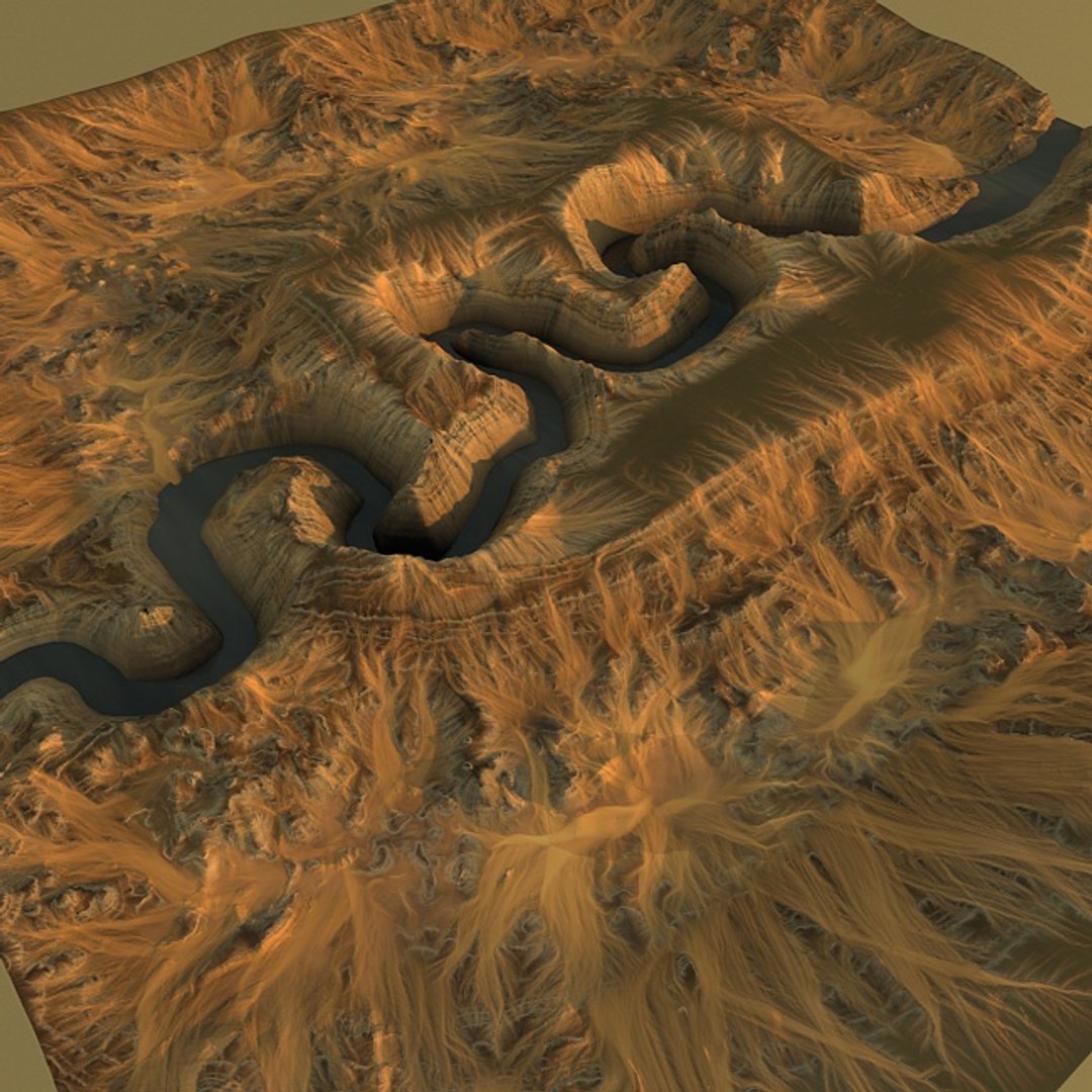Canyon Terrain 3d Model