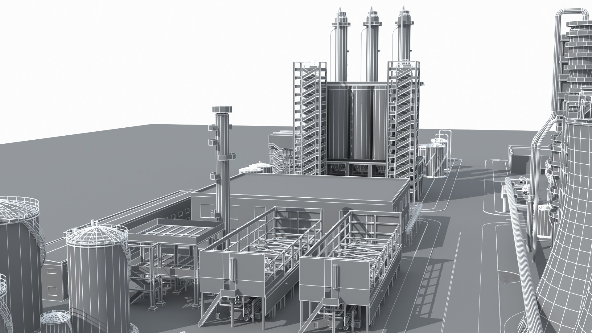 3D Power Plant Model - TurboSquid 2320225