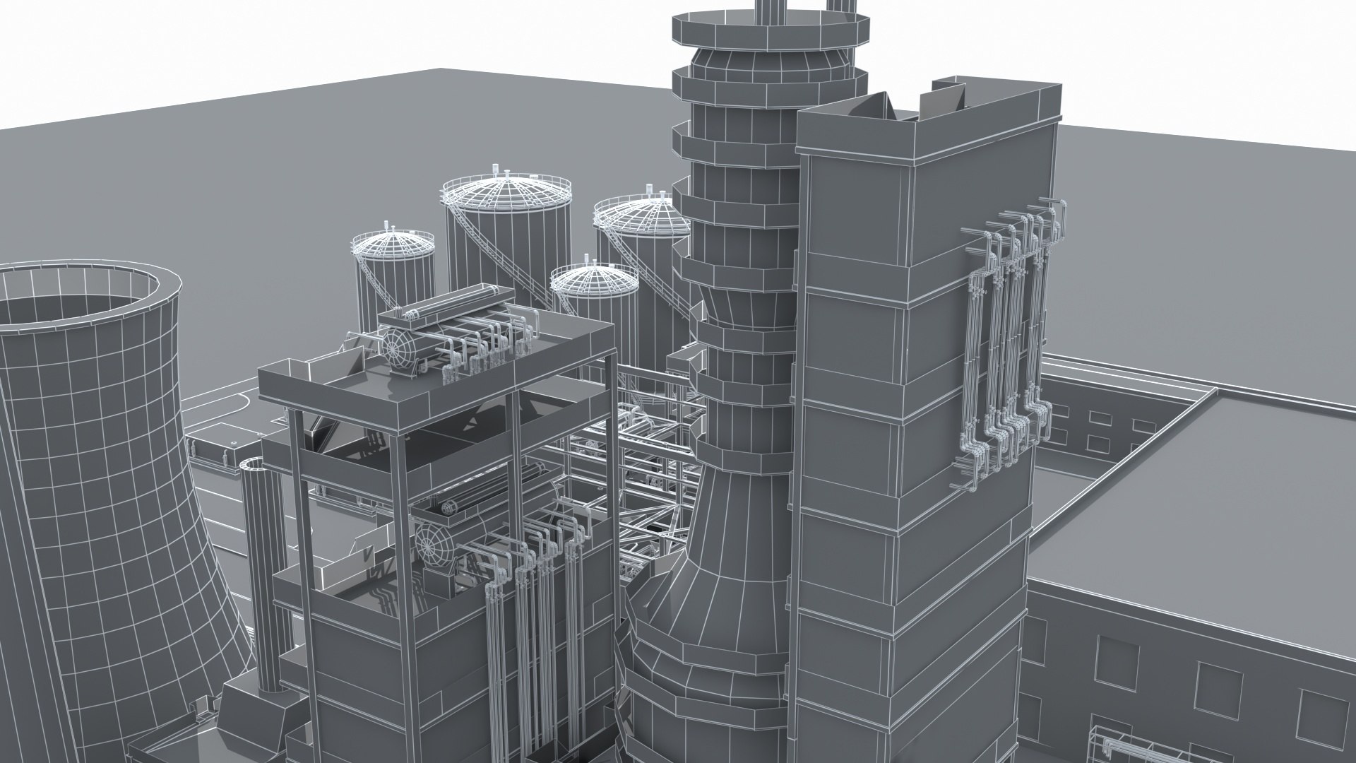 3D Power Plant Model - TurboSquid 2320225
