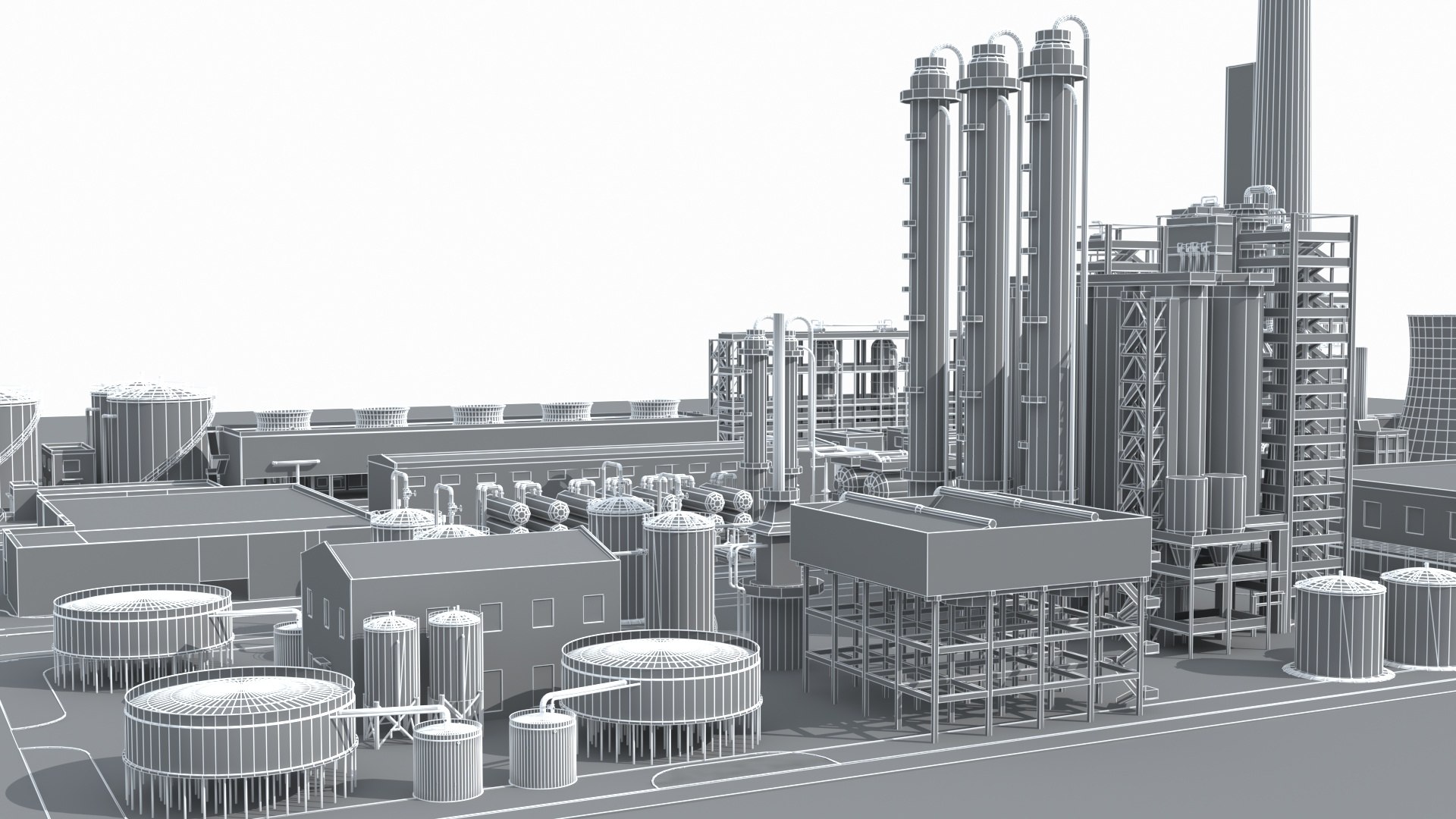 3D Power Plant Model - TurboSquid 2320225