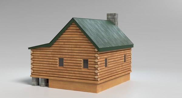 Log cabin 3D model - TurboSquid 1306070