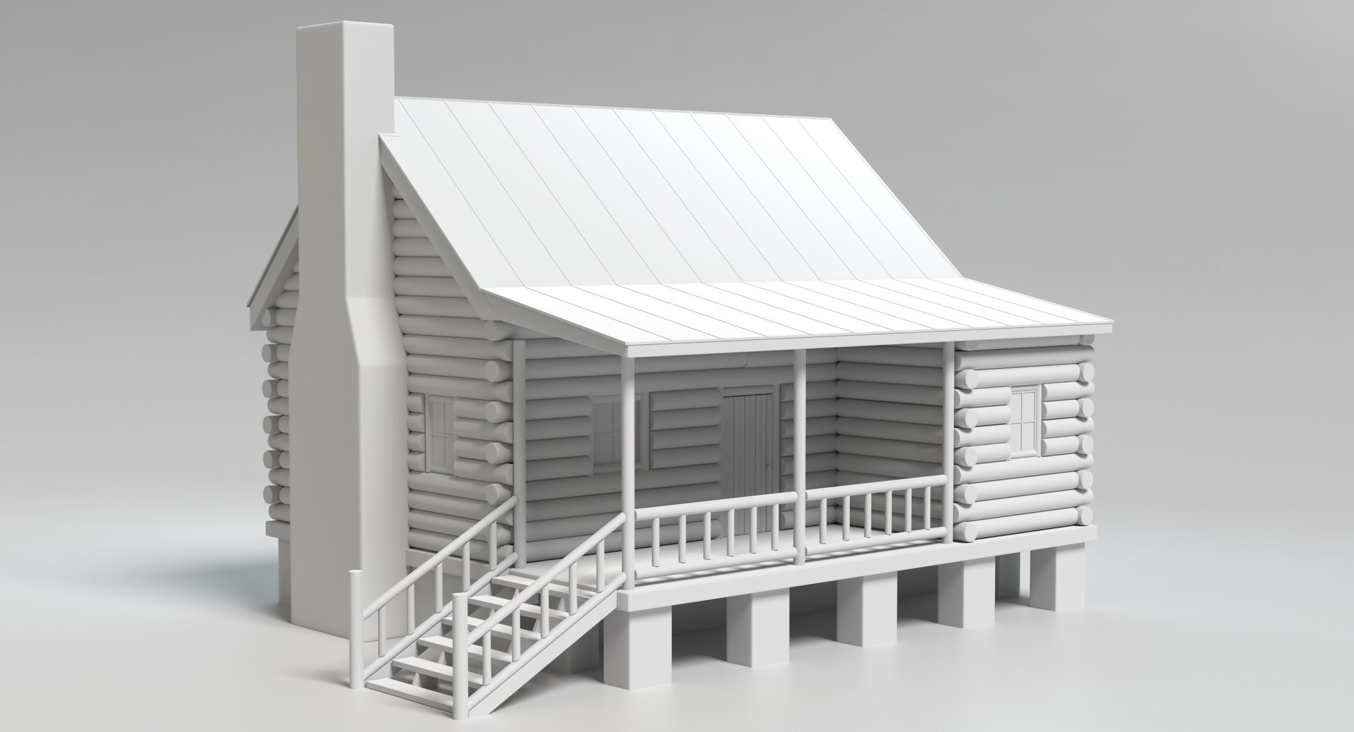 Log Cabin 3D Model - TurboSquid 1306070
