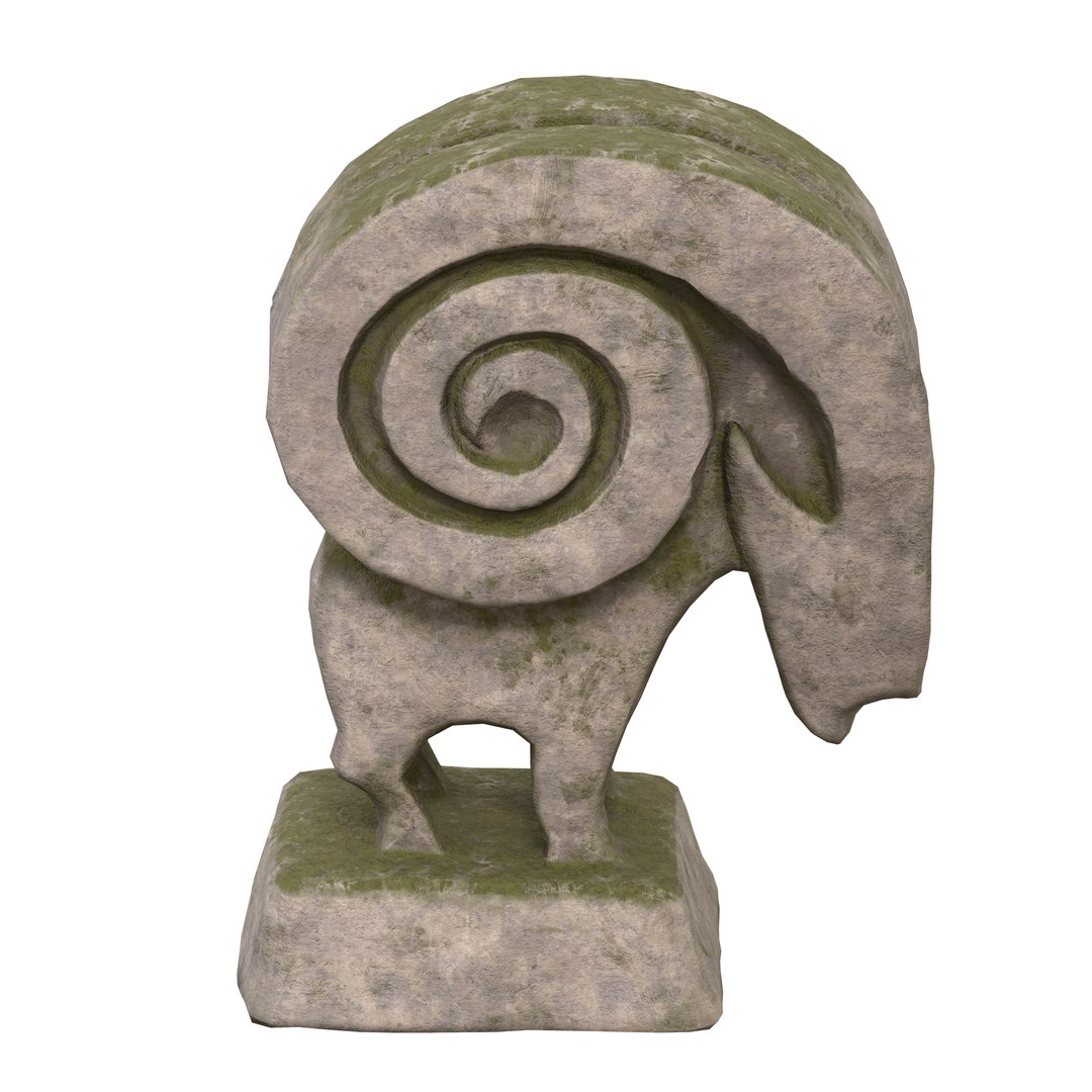 3D Model Ram Abstract Stone Statues - TurboSquid 2469407