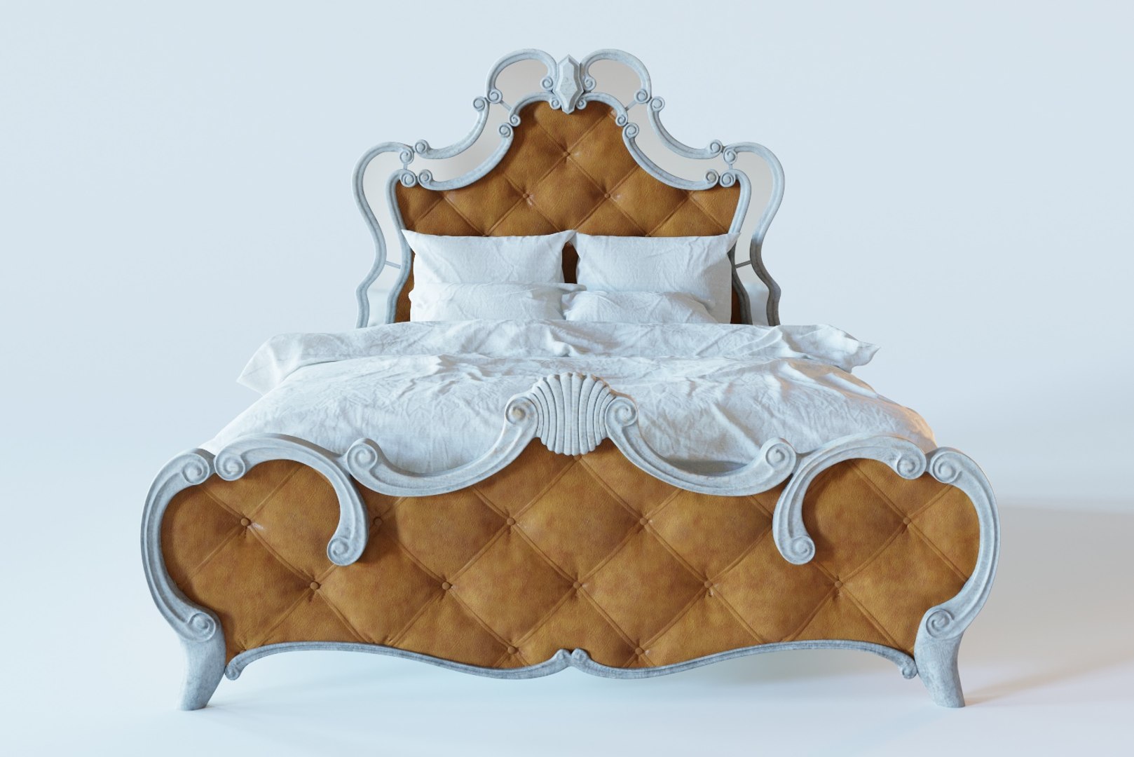 3D King Bed Model - TurboSquid 1250537