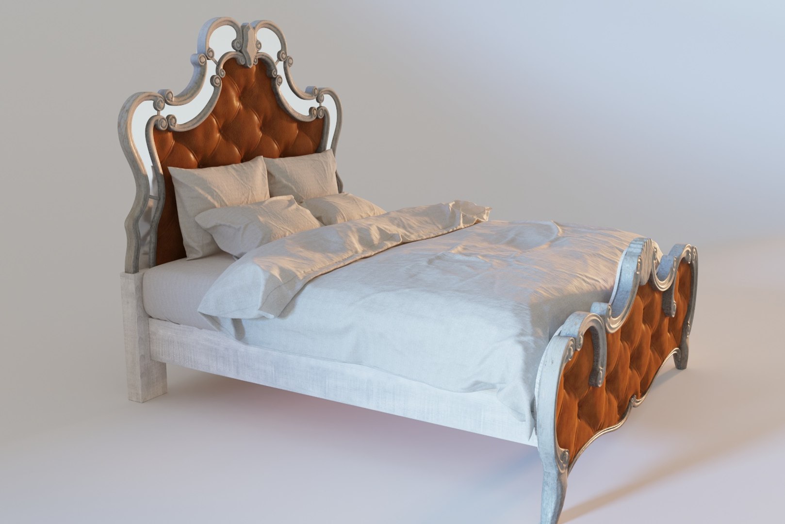 3D King Bed Model - TurboSquid 1250537